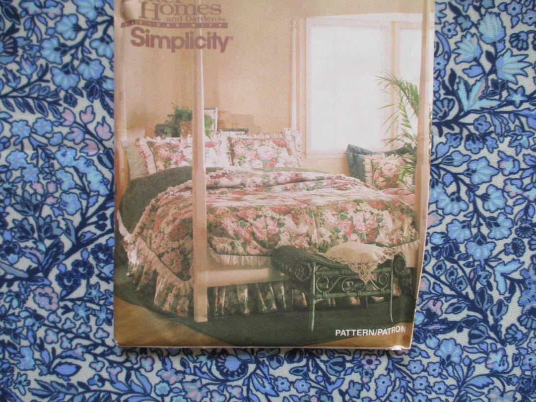 Vintage 1990s Sewing Pattern Simplicity Easy Basics 8037 UNCUT Bedroom ...