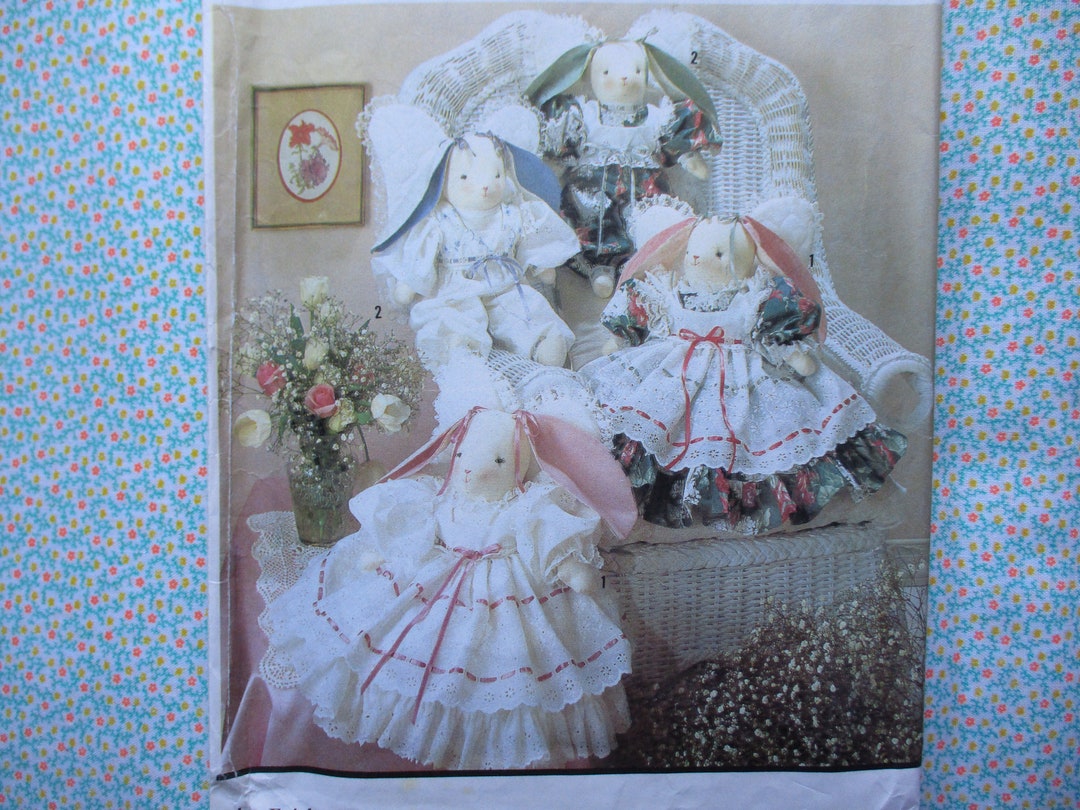 Vintage 1990s Simplicity Sewing Pattern 7044 Decorative Angel Bunnies ...