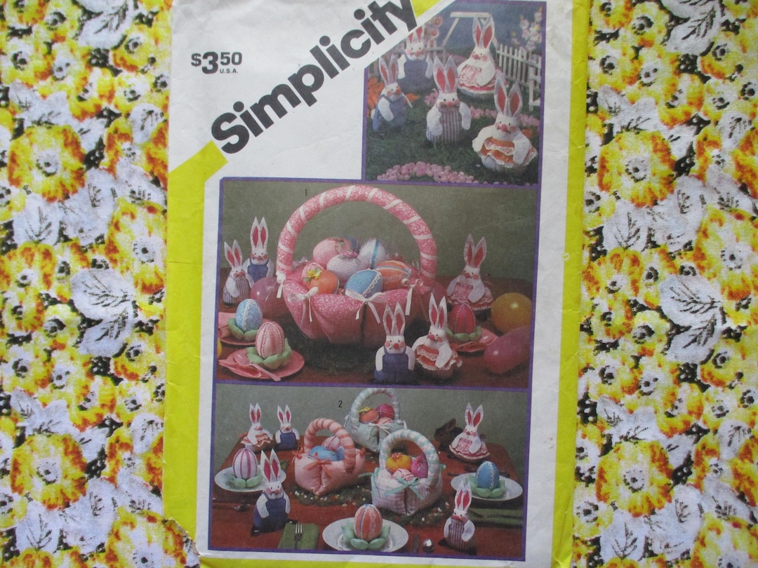 Vintage 1980s Simplicity Crafts Sewing Pattern 5870 Easter Crafts ...