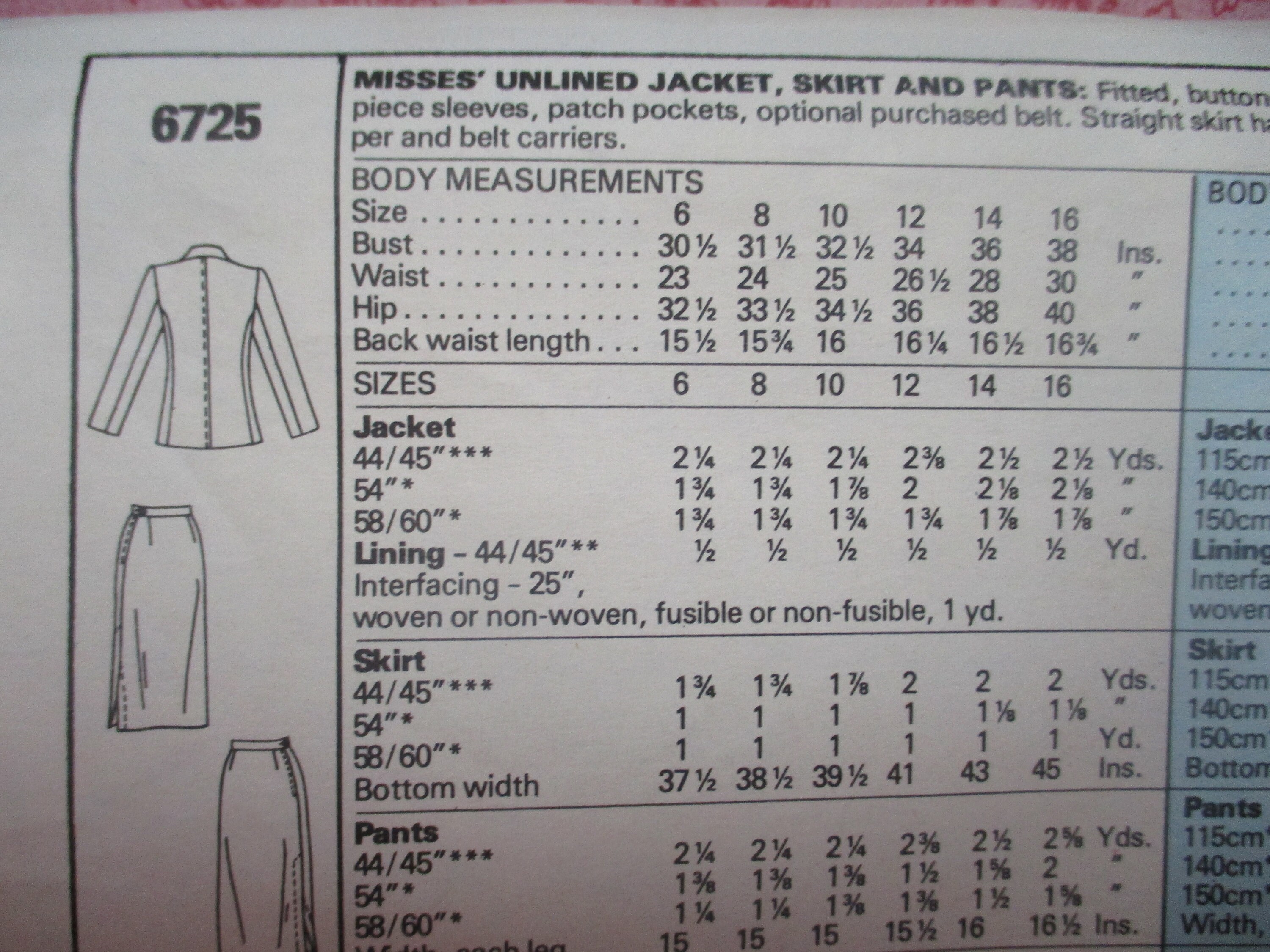 Vintage 1970s Mccalls Sewing Pattern 6725 Misses Unlined | Etsy