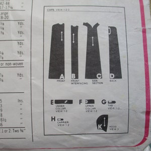 Vintage 1970s Simplicity Sewing Pattern 9165 Misses Lined Cape in Three ...