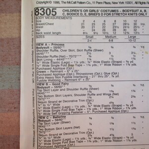 Vintage 1990s Mccall's Sewing Pattern 8305 Halloween Costumes Toddler ...