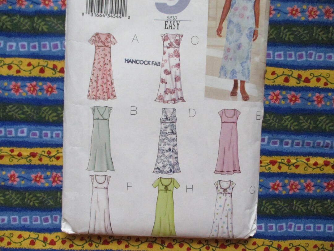 2000s Sewing Pattern Butterick 3377 Misses Dress Size 8-10 UNCUT - Etsy