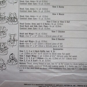 Vintage 1990s Simplicity Sewing Pattern 7043 Puffy Animals UNCUT - Etsy