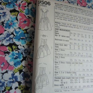 Vintage 1980s Simplicity Sewing Pattern 9506 Misses Dress and Strapless ...