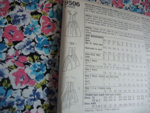 Vintage 1980s Simplicity sewing pattern 9506 misses dress and | Etsy