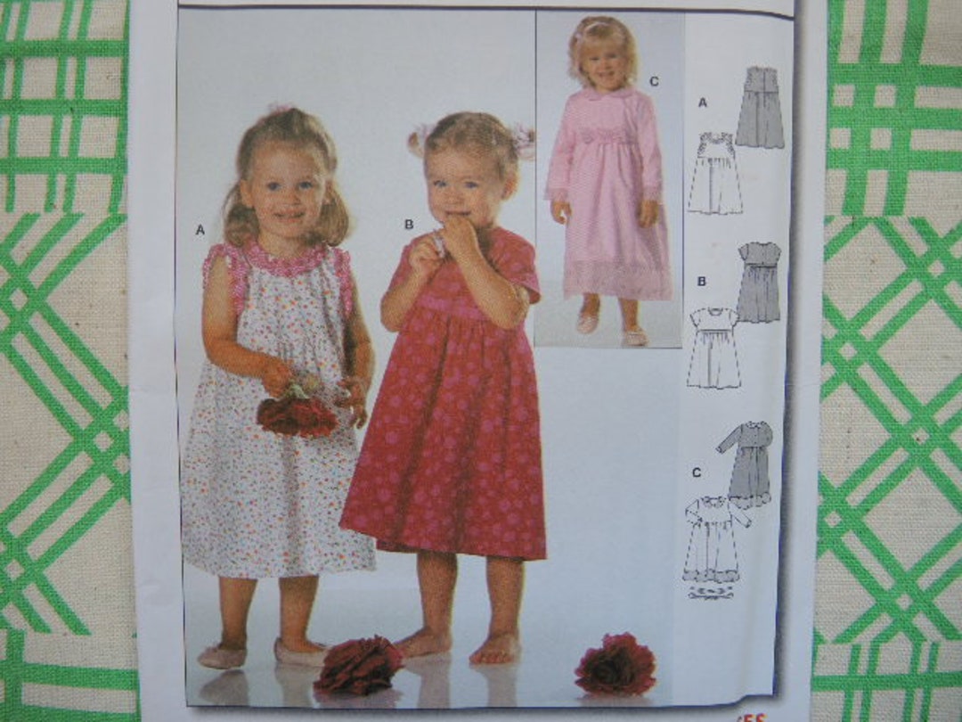 Burda Sewing Pattern 9854 Baby or Toddler Dress UNCUT Size 6M-3 Yrs - Etsy