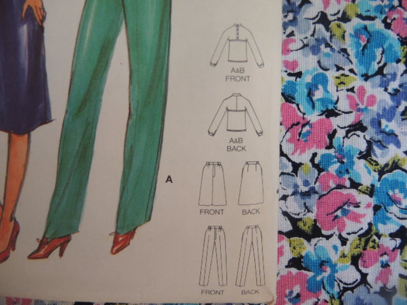 Vintage 1980s Butterick Sewing Pattern 3423 Misses Top Skirt - Etsy