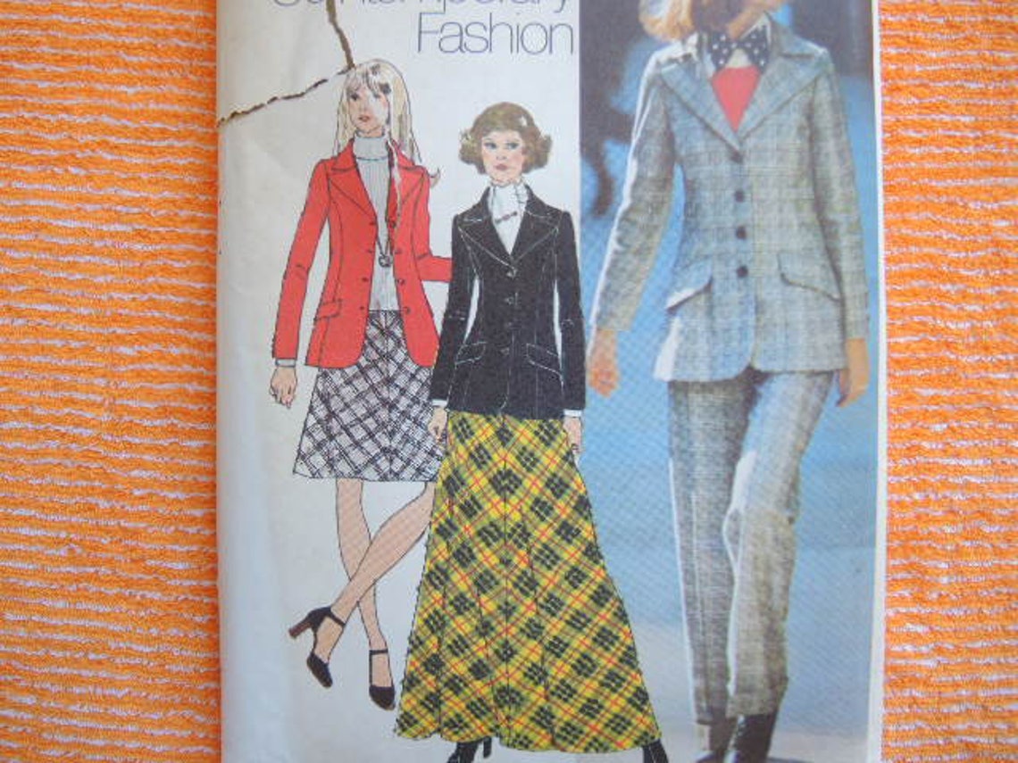 Vintage 1970s Simplicity Sewing Pattern 5212 Misses Blazer | Etsy