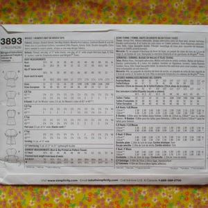 2000s Simplicity Sewing Pattern 3893 Misses Knit or Woven Tops UNCUT ...