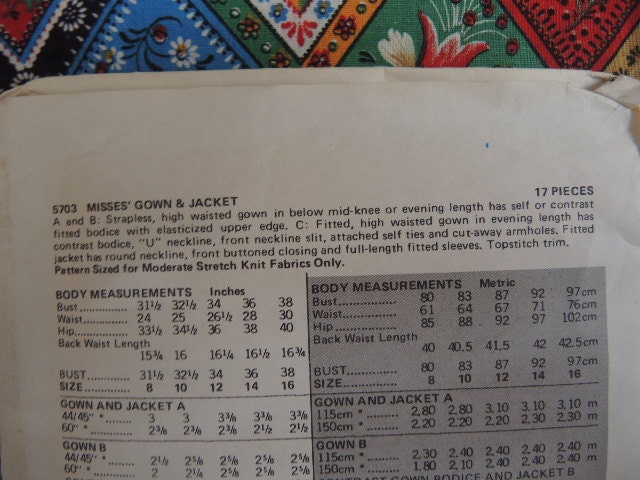Vintage 1970s Butterick Sewing Pattern 5703 John Kloss | Etsy