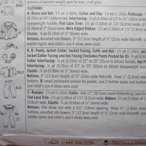 Vintage 1990s Simplicity Sewing Pattern 8268 Doll Bunny and Clothes 30 ...