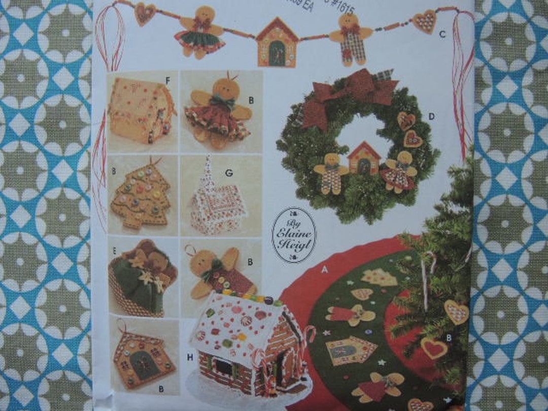 Vintage 1990s Simplicity Sewing Pattern 5891 No Sew Christmas Holiday ...