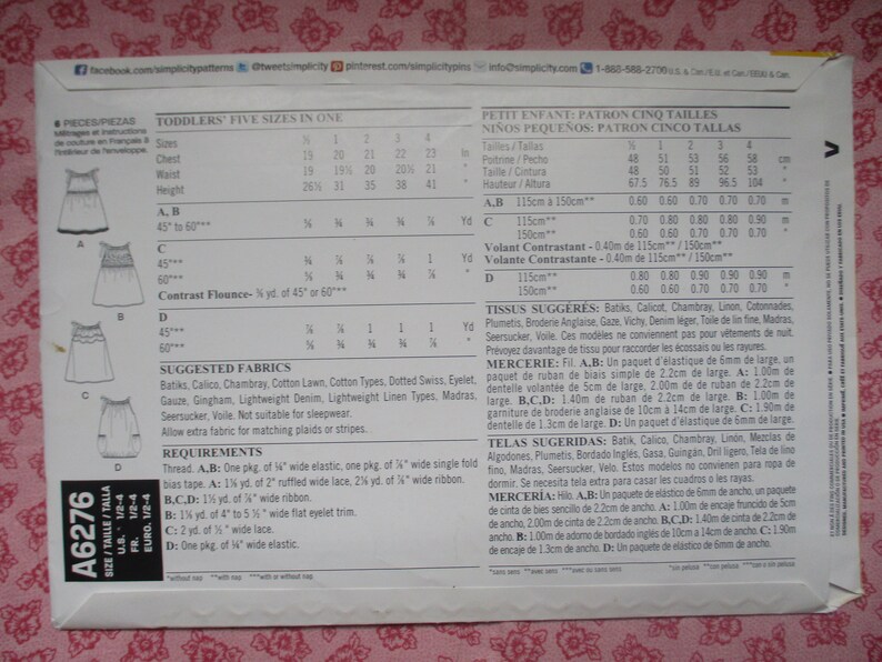 2010s New Look Sewing Pattern 6276 Baby and Toddler Dress and - Etsy