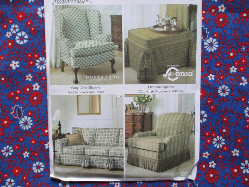 2000s Simplicity Sewing Pattern 5383 Traditional Slipcovers and ...