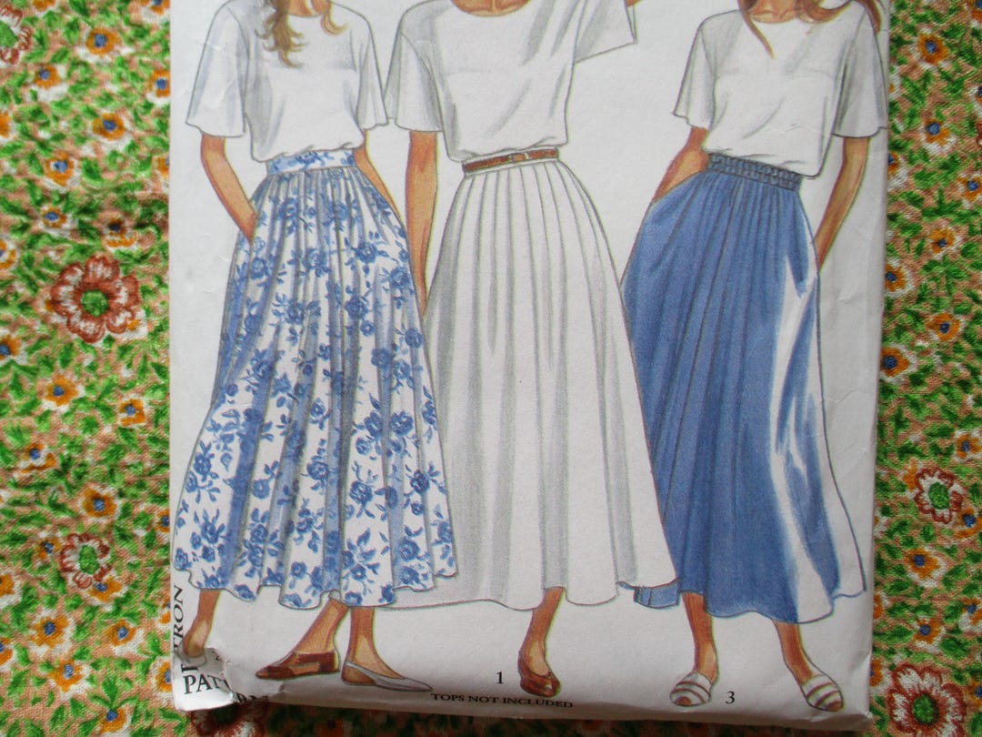 Vintage 1990s New Look Sewing Pattern 6560 Misses Skirt Size 8-20 UNCUT ...