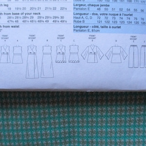 2000s Sewing Pattern Butterick 5046 Misses Top Dress and Pants UNCUT ...
