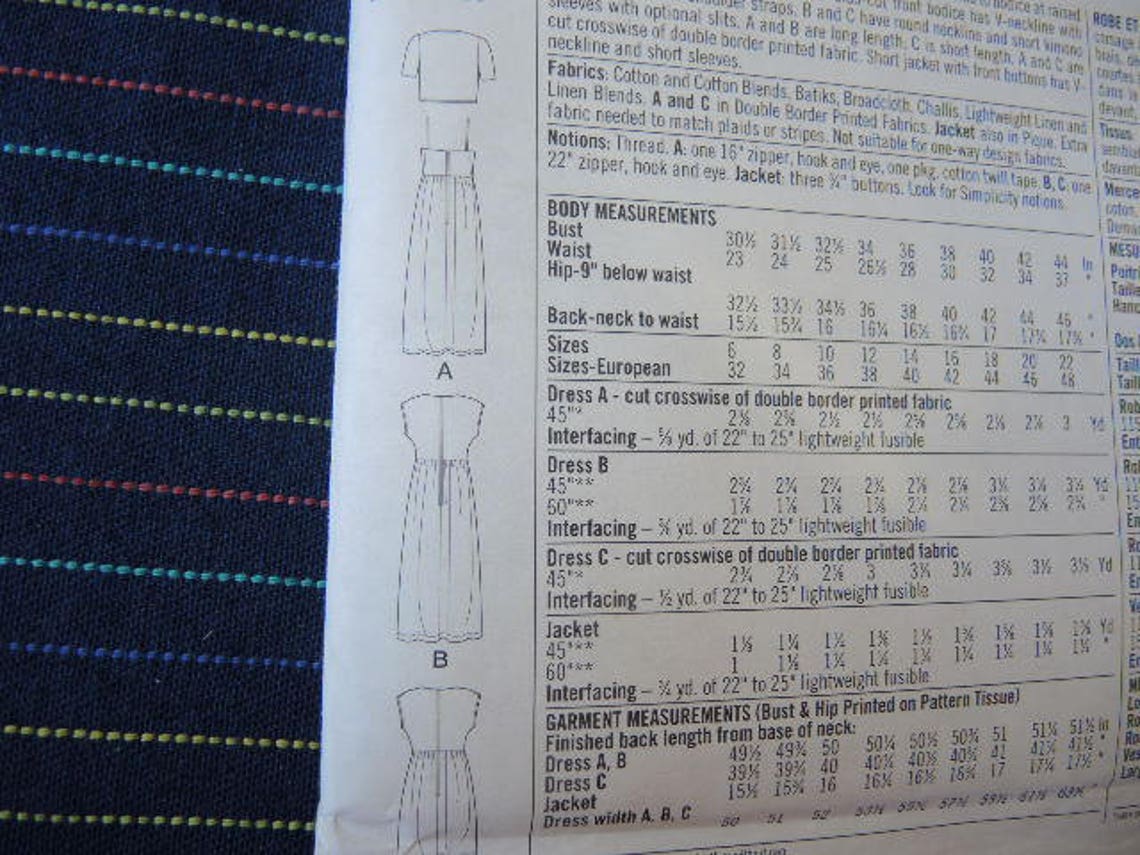 Vintage 1990s Simplicity Sewing Pattern 8007 UNCUT Misses - Etsy