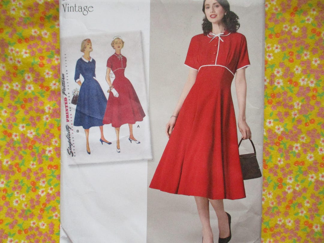 2010s Simplicity Sewing Pattern 8732 Misses Reissued Vintage Pattern ...