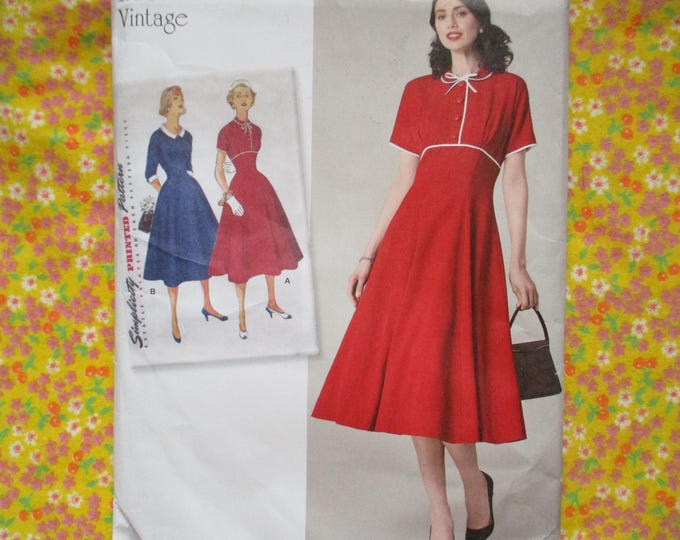 2010s Simplicity Sewing Pattern 8732 Misses Reissued Vintage Pattern ...