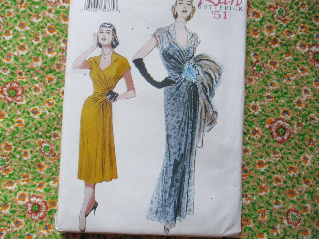 2000s Sewing Pattern Butterick 6927 Misses Retro 1950s Dress and Belt ...