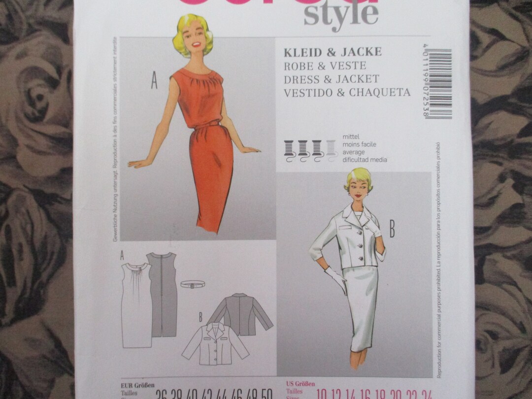 Burda Style Sewing Pattern 7253 Misses 1960s Vintage Style Dress and ...