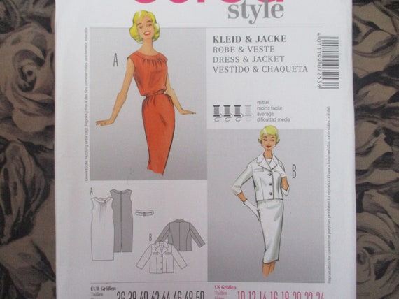 Burda style sewing pattern 7253 misses 1960s vintage style | Etsy