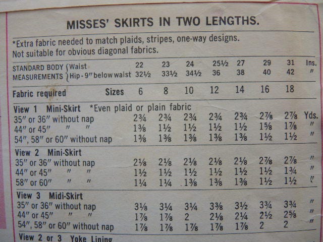 Vintage 1970s Simplicity Sewing Pattern 8918 Misses Skirts in | Etsy