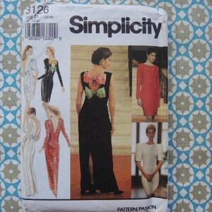 Vintage 1990s Simplicity Sewing Pattern 8126 Misses Lined Dress in Two ...