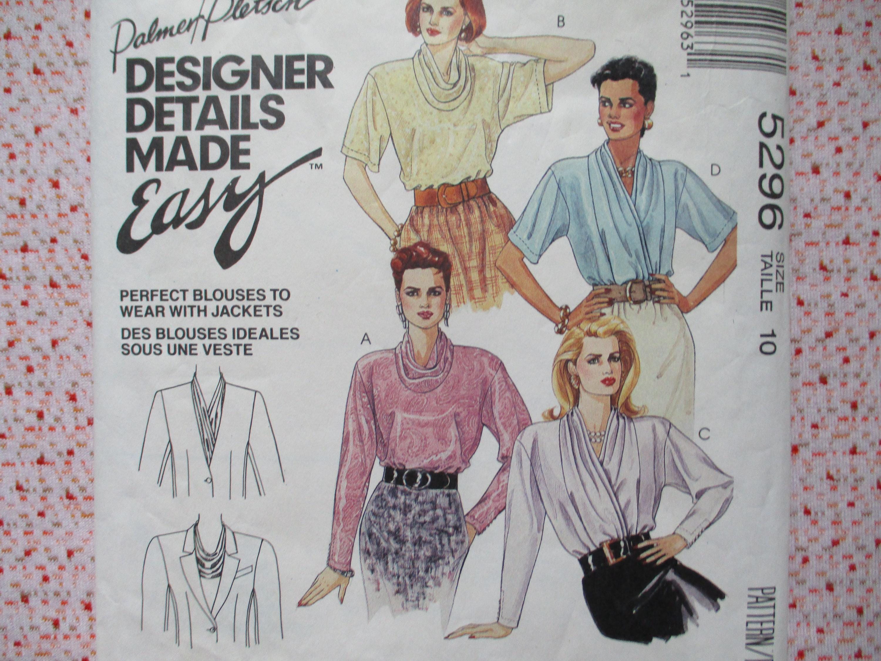 Vintage 1990s Mccalls Sewing Pattern 5296 Misses Blouses Size 10 - Etsy