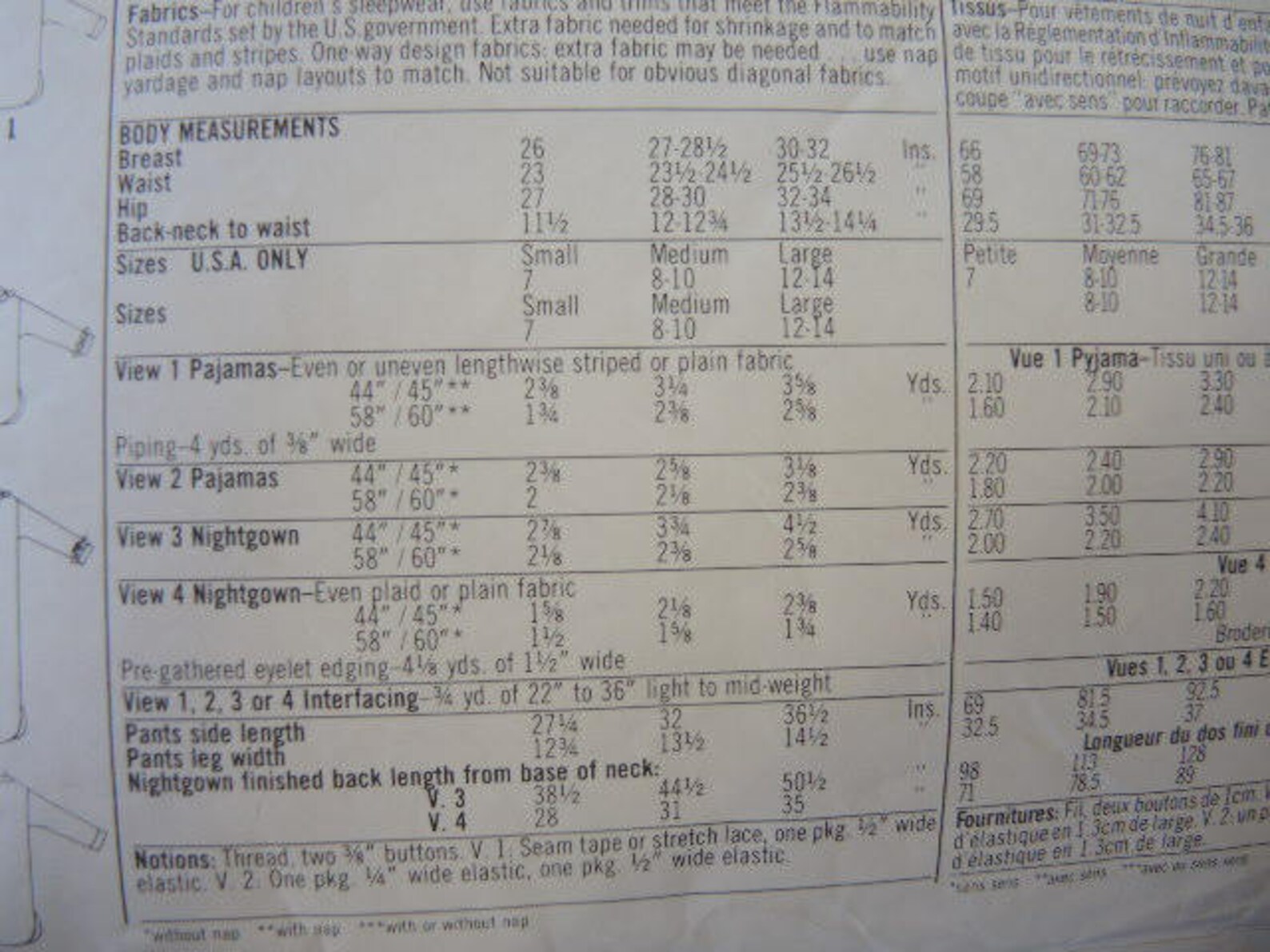 Vintage 1980s Simplicity Sewing Pattern 7197 Girls Pajamas and ...