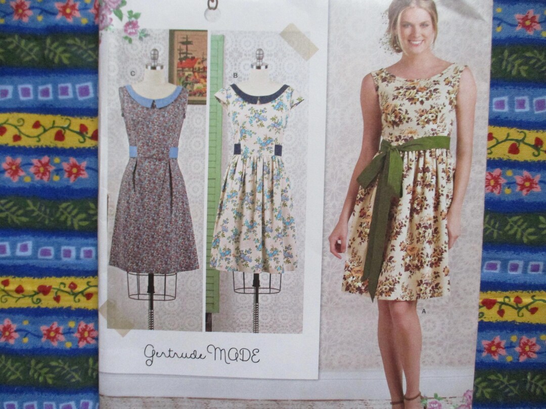 2010s Simplicity Sewing Pattern 8294 Misses Dress and Sash Sizes 6-14 ...