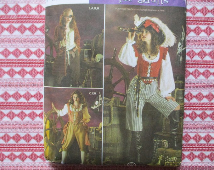 2000s Sewing Pattern Simplicity 3677 Adult Halloween Costumes Pirates ...