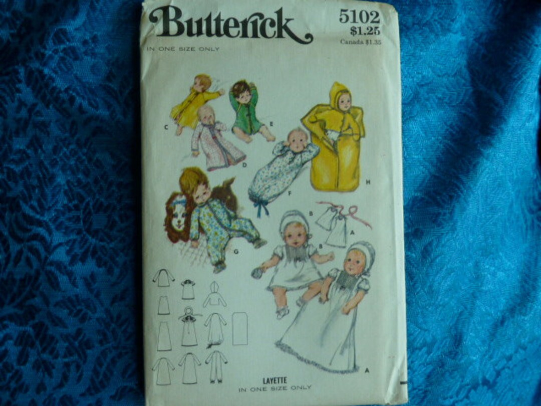 Vintage 1970s Butterick Sewing Pattern 5708 Baby Layette UNCUT - Etsy