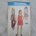 Vintage 1970s Simplicity Sewing Pattern 8942 Girls Skirt Jumper Vest ...