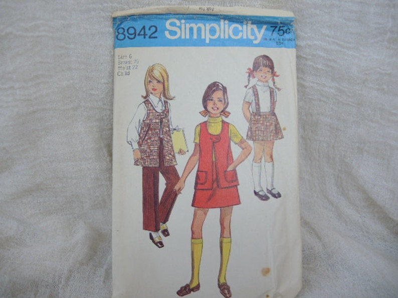 Vintage 1970s Simplicity Sewing Pattern 8942 Girls Skirt - Etsy