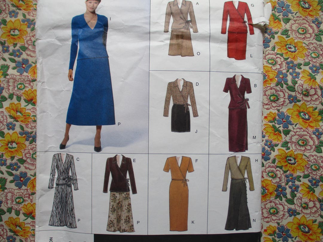 Vintage 1990s Vogue Easy Options Sewing Pattern 2074 Misses Tops and ...