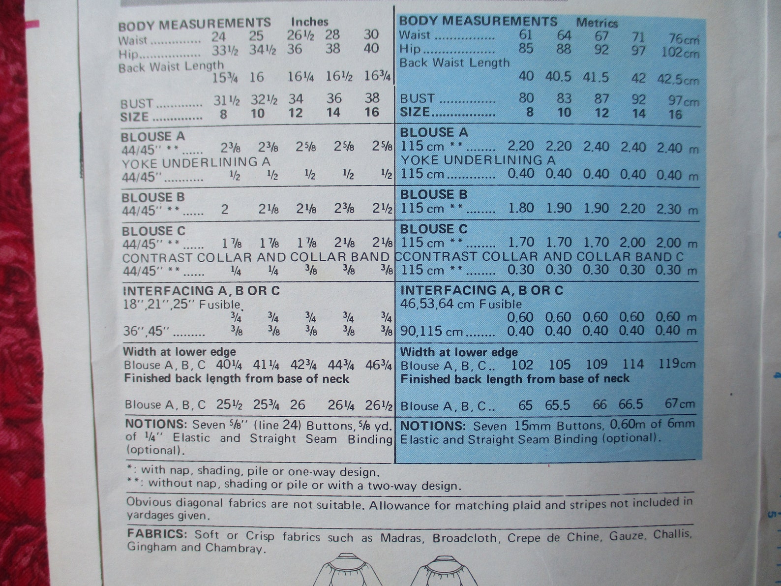 Vintage 1980s Butterick Sewing Pattern 5211 Misses Blouse Size | Etsy