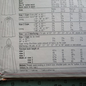 Vintage 1970s Simplicity Sewing Pattern 9165 Misses Lined Cape in Three ...