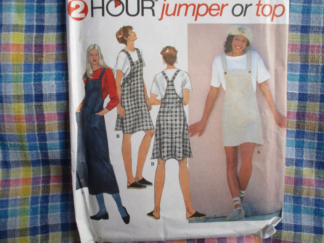 Vintage 1990s Simplicity Sewing Pattern 9503 Misses Jumper and Top Size ...