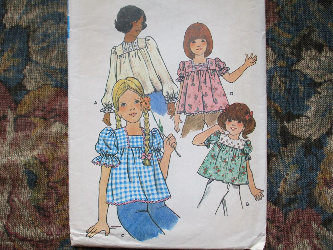 Vintage 1960s Butterick Sewing Pattern 4143 Girls Tops Size 6 - Etsy
