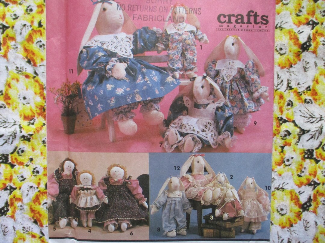 Vintage 1990s Simplicity Sewing Pattern 7651 Clothes for Purchased Doll ...