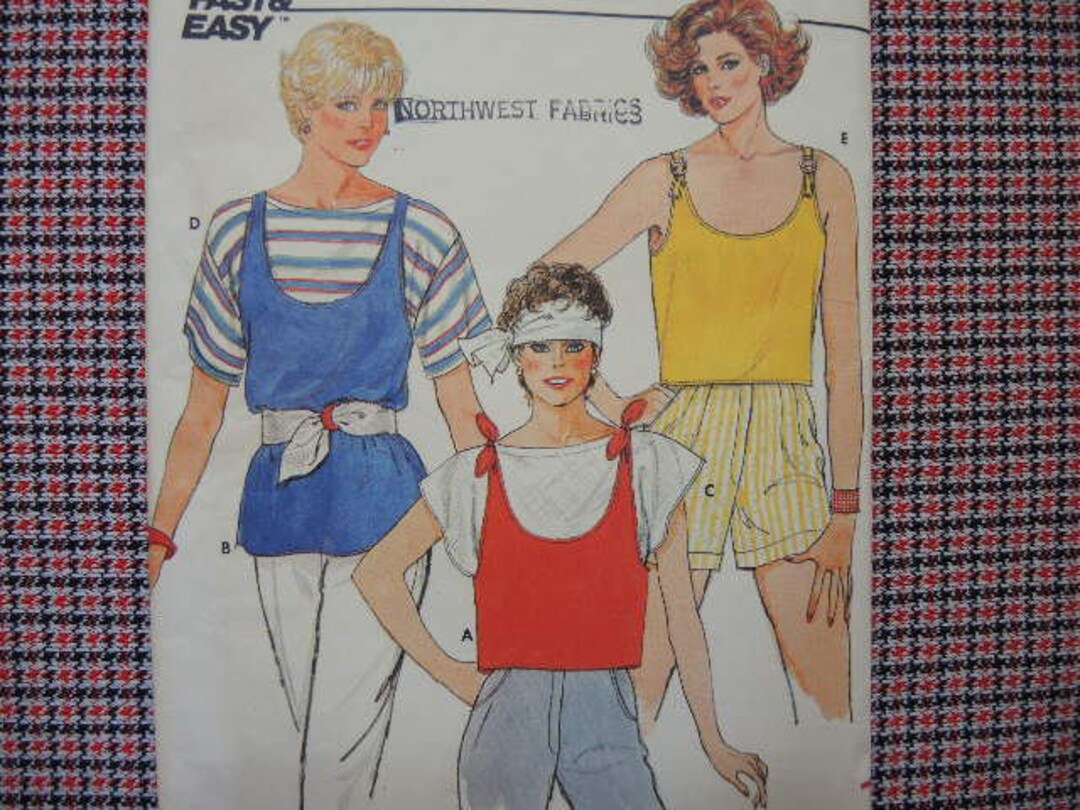 Vintage 1980s Butterick Sewing Pattern 6543 Misses Tops Size 6-8-10 - Etsy