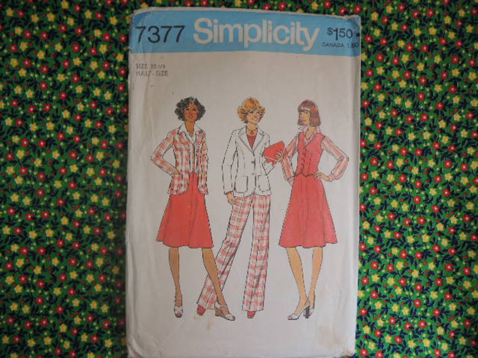 Vintage 1970s Simplicity Sewing Pattern 7377 Misses Unlined - Etsy