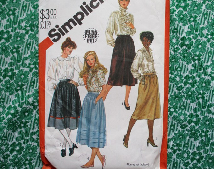 Vintage 1980s Simplicity Sewing Pattern 9506 Misses Dress and Strapless ...