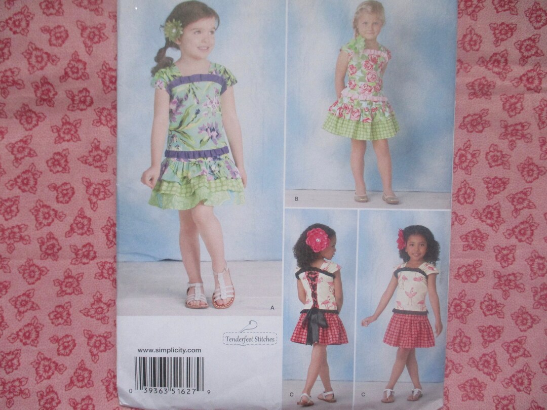 2000s Sewing Pattern Simplicity 1627 Girls' Top and Skirt Size 3-7 - Etsy
