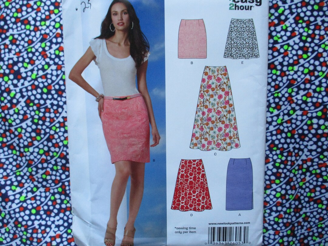 2010s New Look Sewing Pattern 6053 Misses Easy 2 Hour Set of Skirts ...