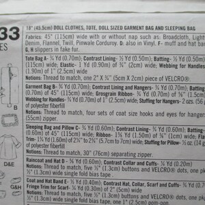 Vintage 1990s Sewing Pattern Simplicity 9833 Doll Clothes and ...