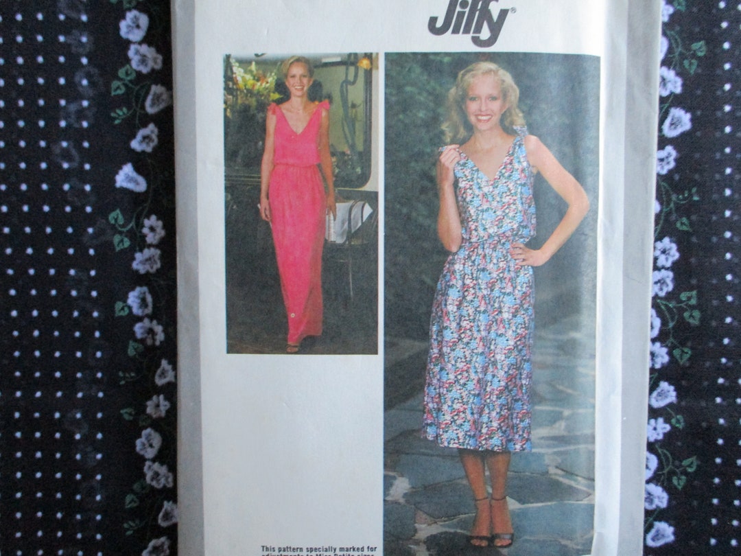 Vintage 1970s Simplicity Sewing Pattern 8955 Misses Disco Era Dress ...
