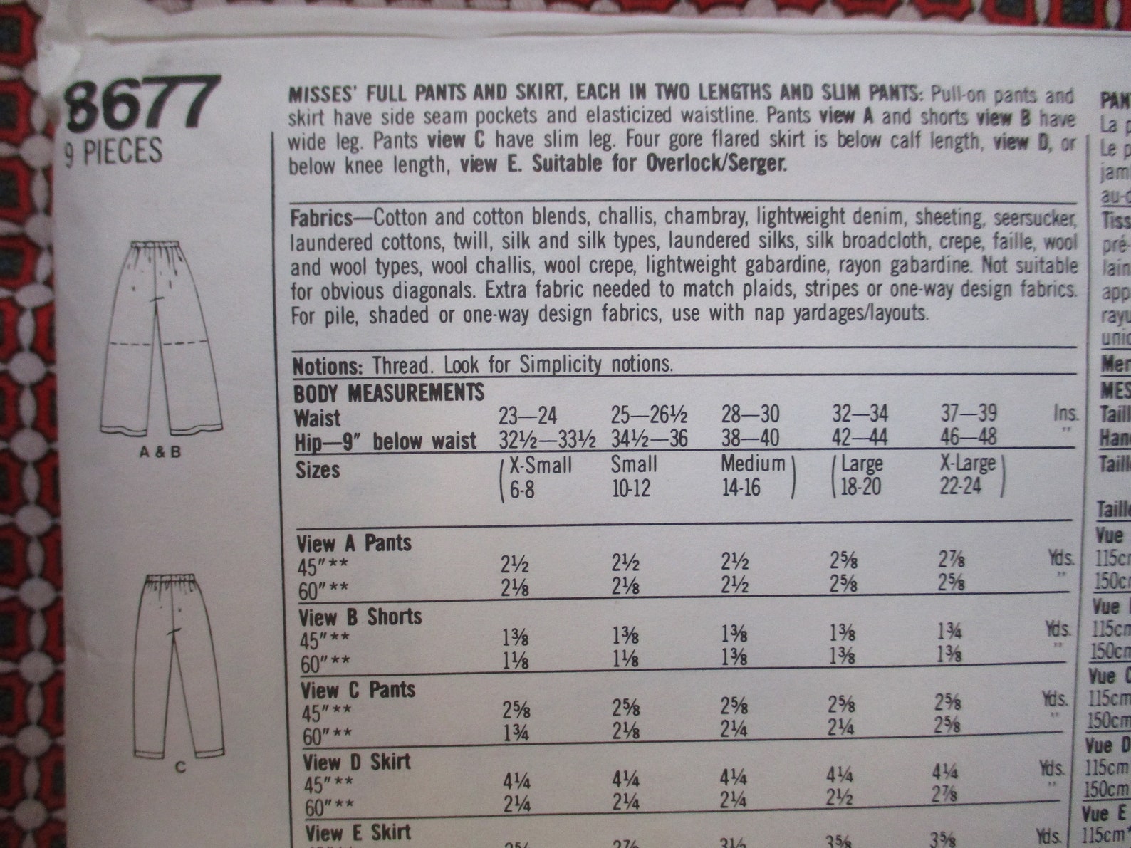 Vintage 1990s Simplicity Sewing Pattern 8677 Misses 1 Hour | Etsy